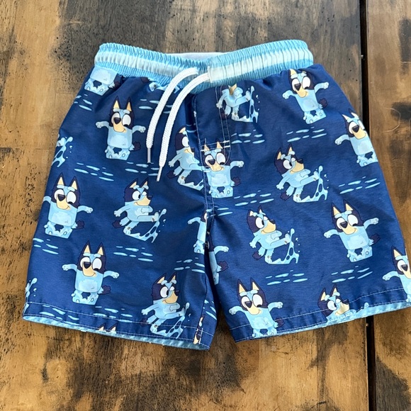 Disney | Swim | Disney Blue Character Swim Trunks For Kids | Poshmark